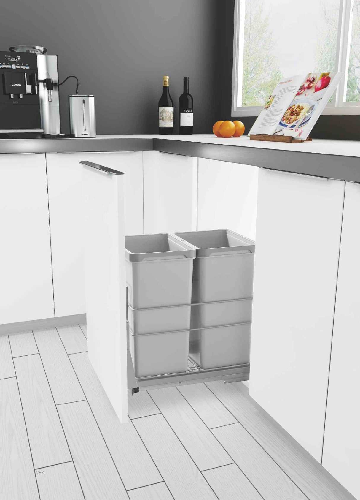 Wastebin - US Style Double Wastebin - Gantara - Art is the boutique of ...